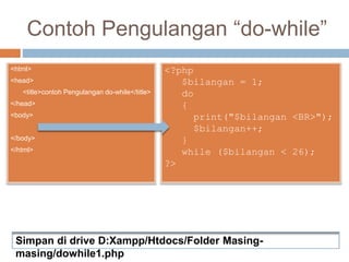 Pernyataan kontrol pengulangan | PPT