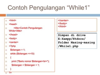Pernyataan kontrol pengulangan | PPT
