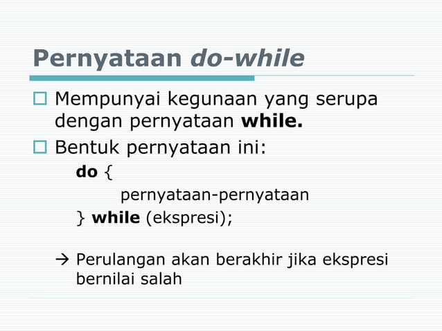 Pernyataan Perulangan dalam Pemrograman PHP | PPT