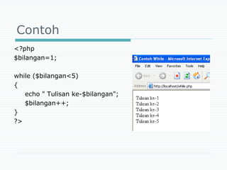 Pernyataan Perulangan dalam Pemrograman PHP | PPT