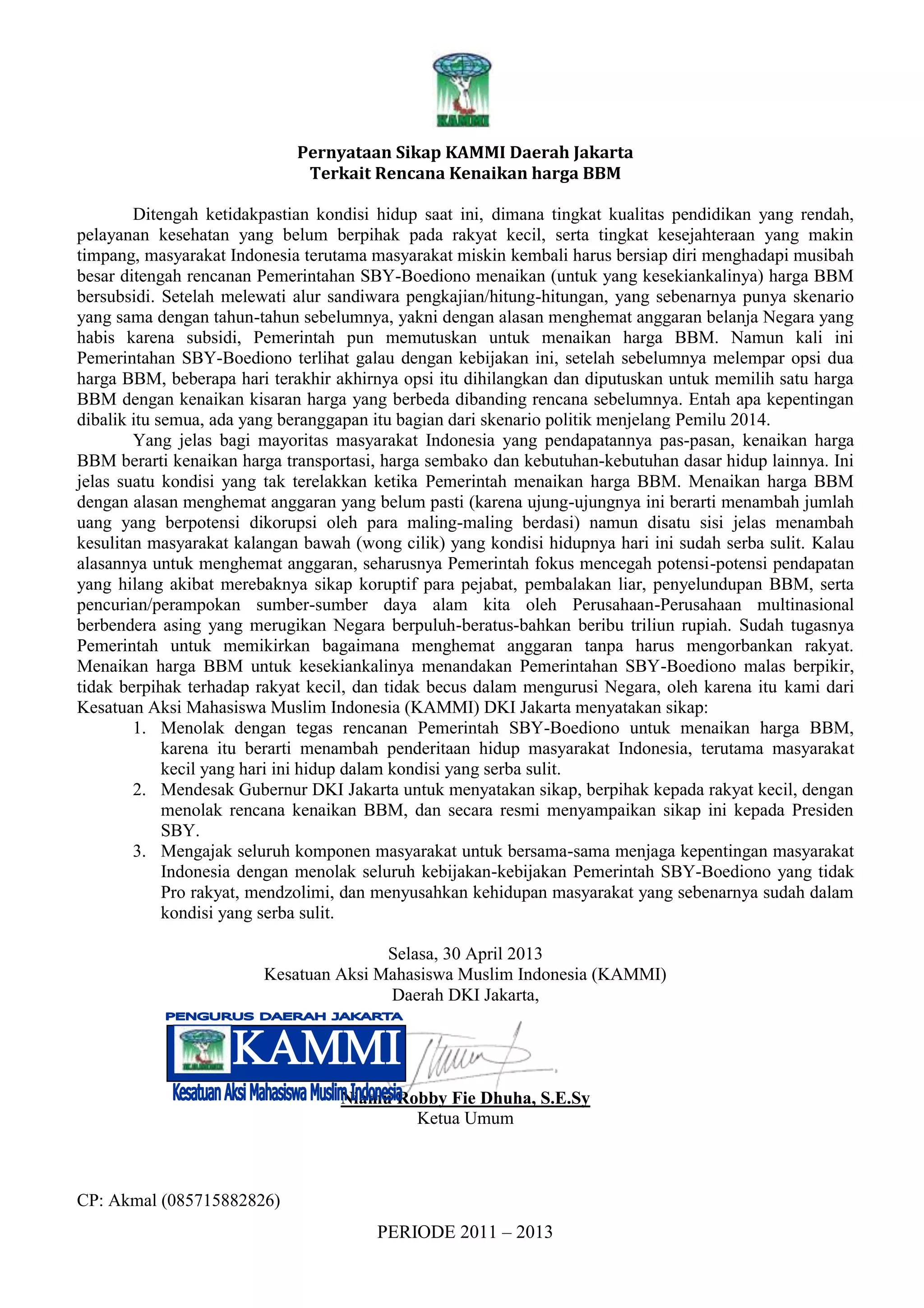 Pernyataan sikap | PDF