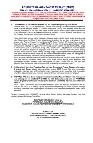 Izin RAPP di Pulau Padang Cacat Administrasi | PDF