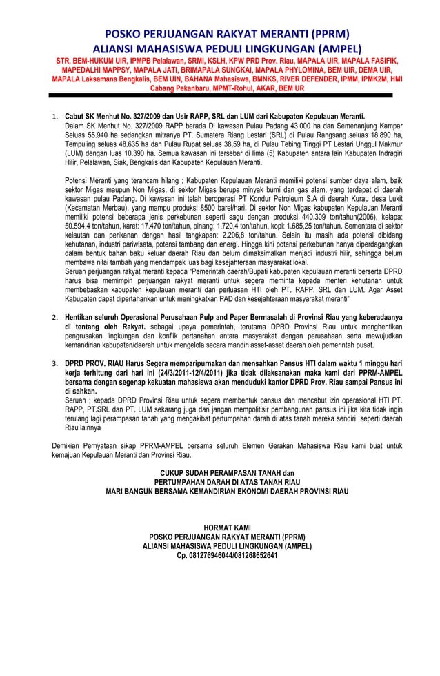 Izin RAPP di Pulau Padang Cacat Administrasi | PDF