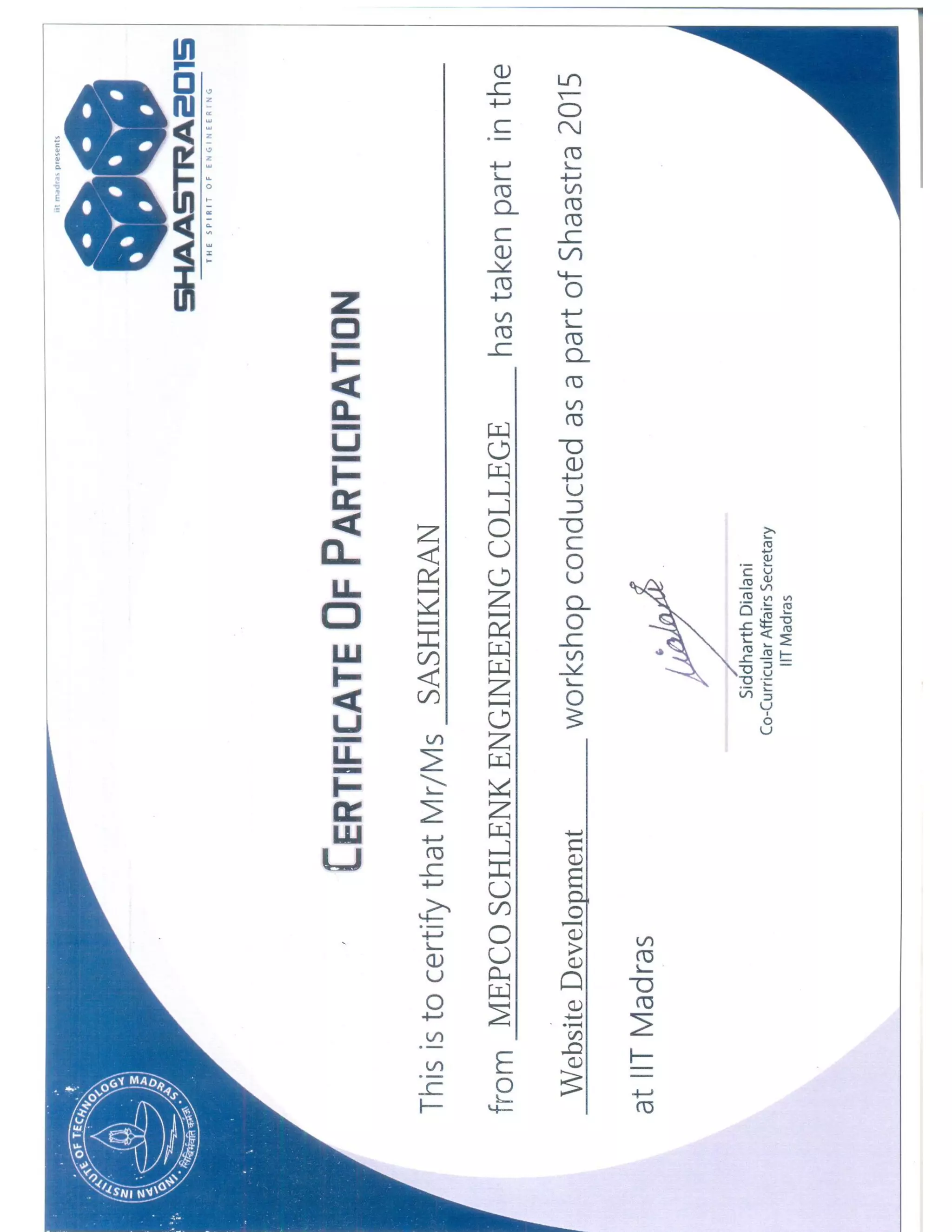 Website development Certificate | PDF