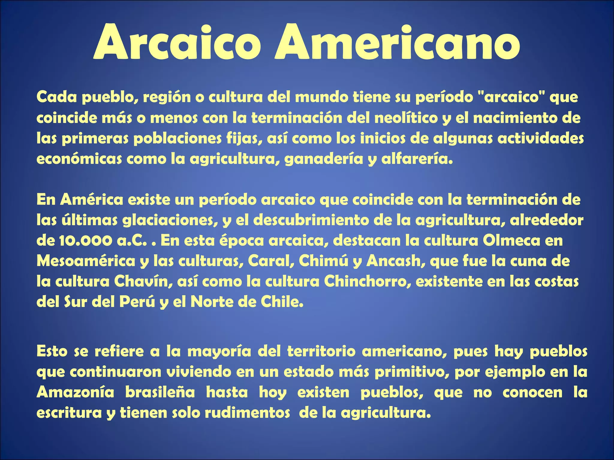 Período arcaico | PPT | Descarga Gratuita