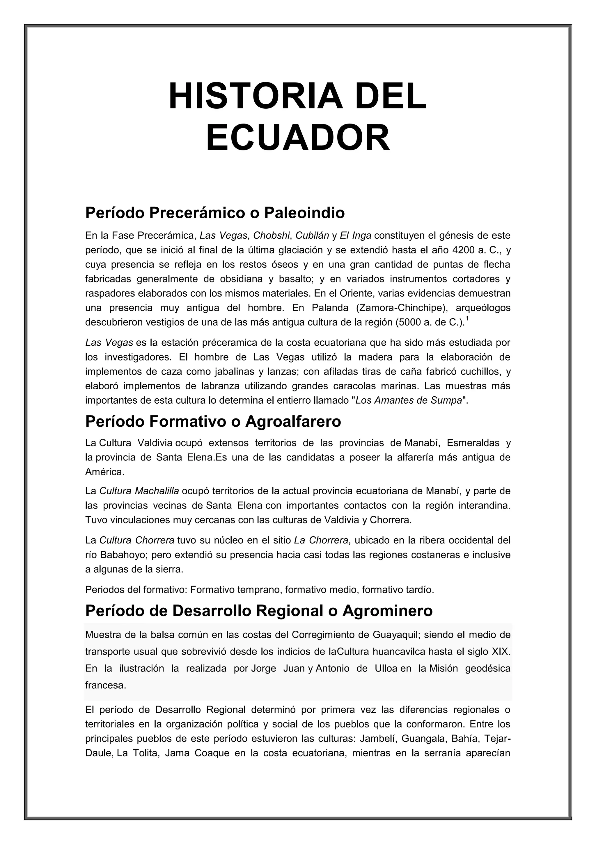 Período precerámico o paleoindio | DOCX