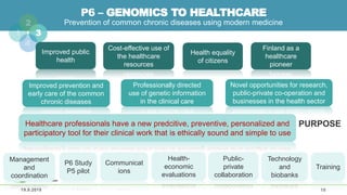 Markus Perola: Genomics to Healthcare Project | PPT