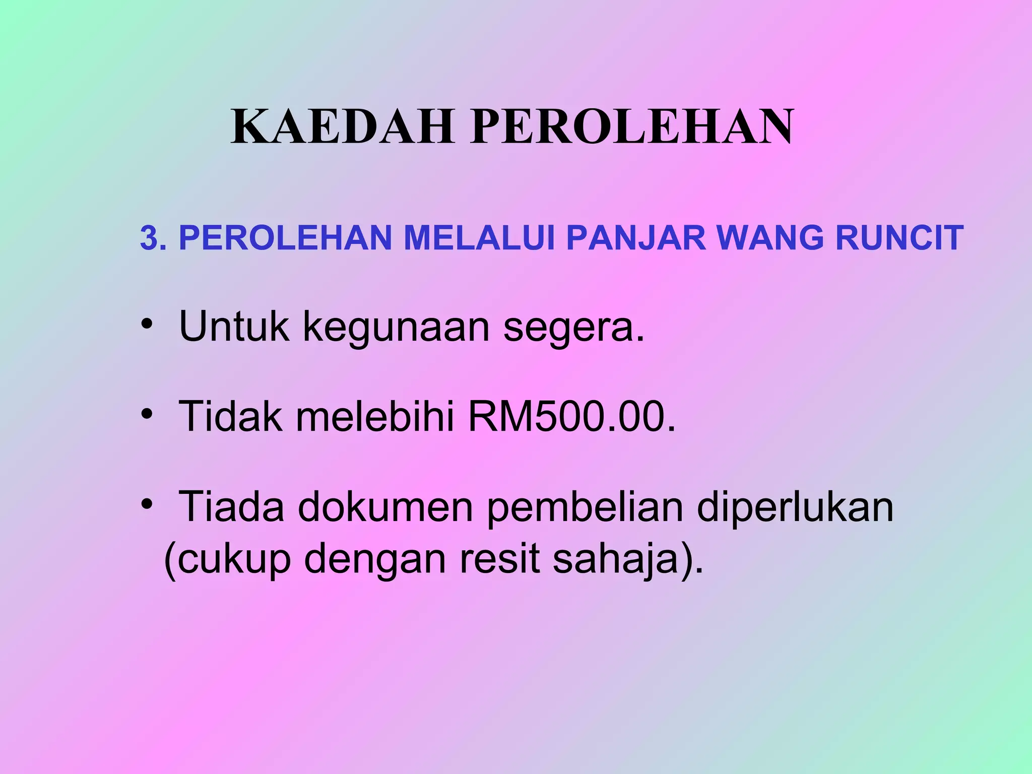 Perolehan & harta awam | PPT