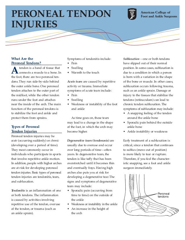 Peroneal tendon injuries