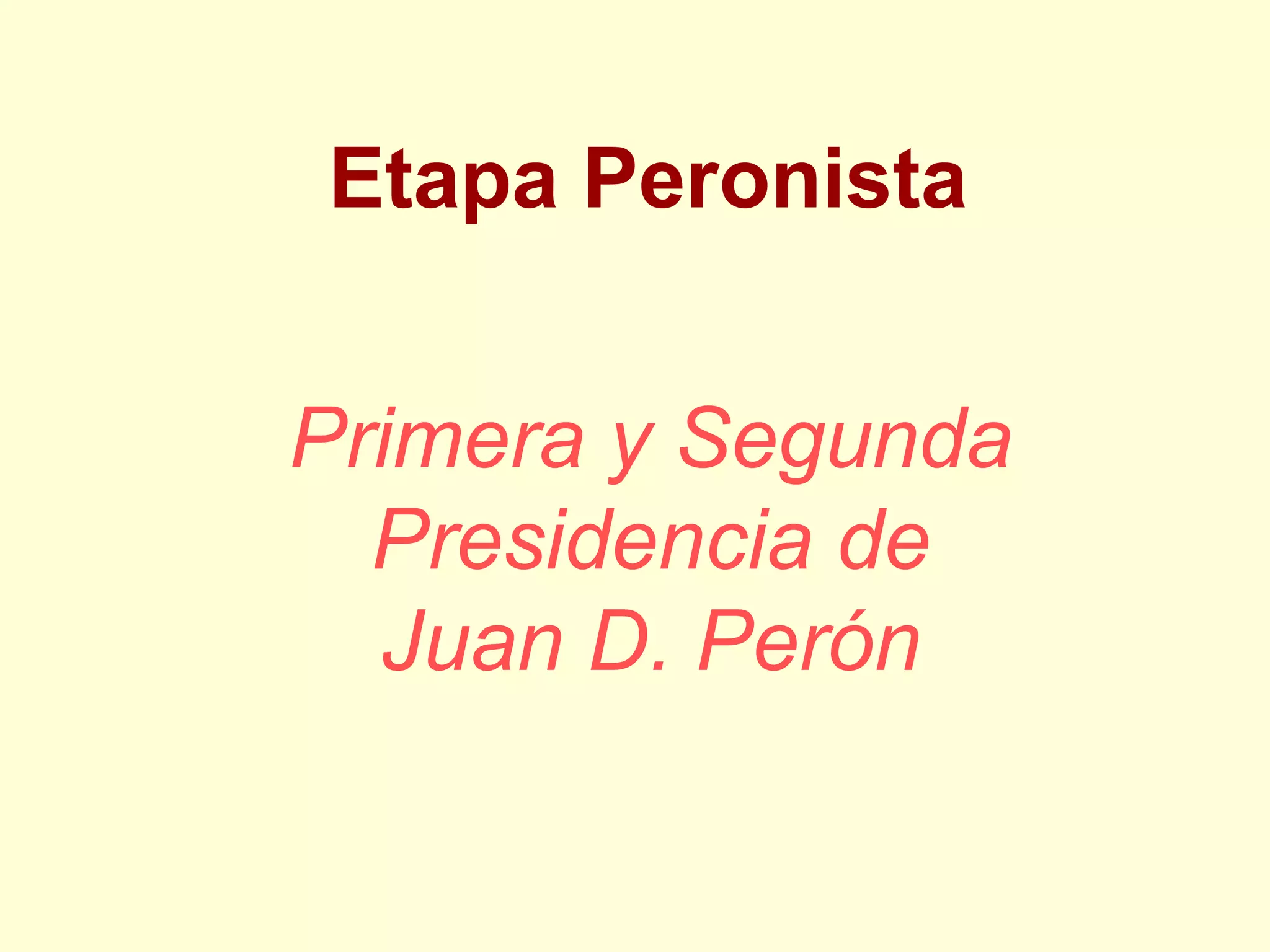 Peronismo Aspectos Políticos Ppt