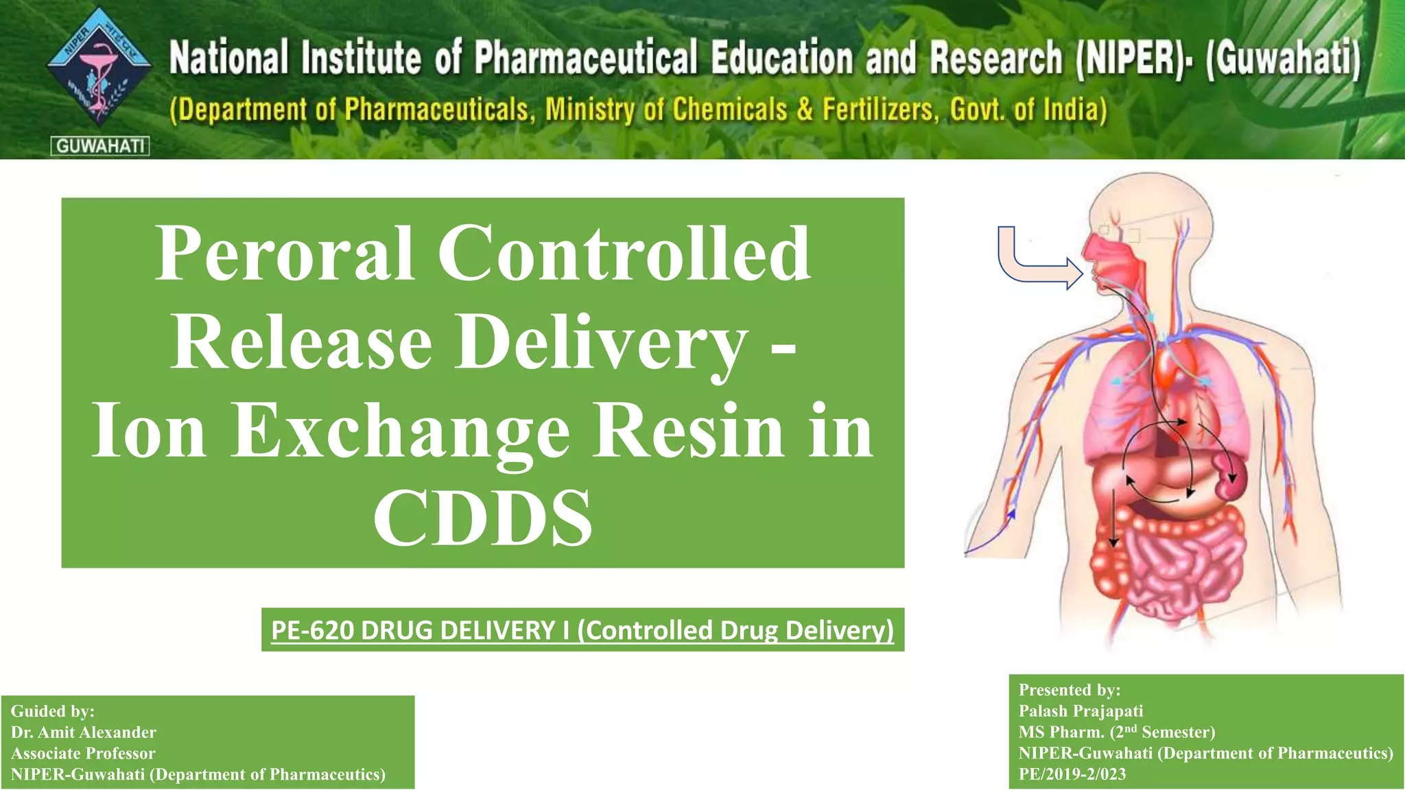 Peroral CDDS : Ion exchange resin | PPTX