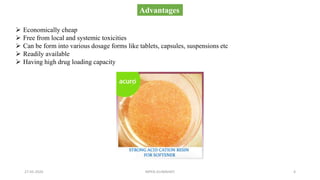 Peroral CDDS : Ion exchange resin | PPTX
