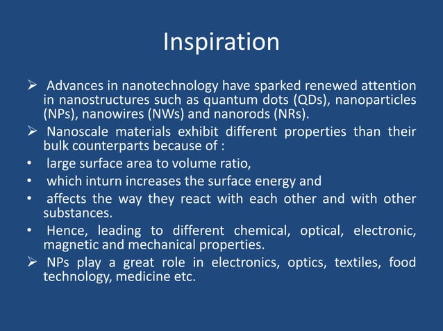 Presentation on pervoskite nanoparticles | PPTX | Chemistry | Science