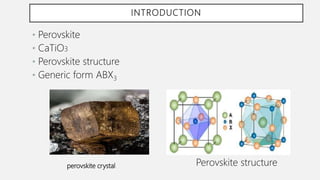 Perovskite solar cells | PPTX