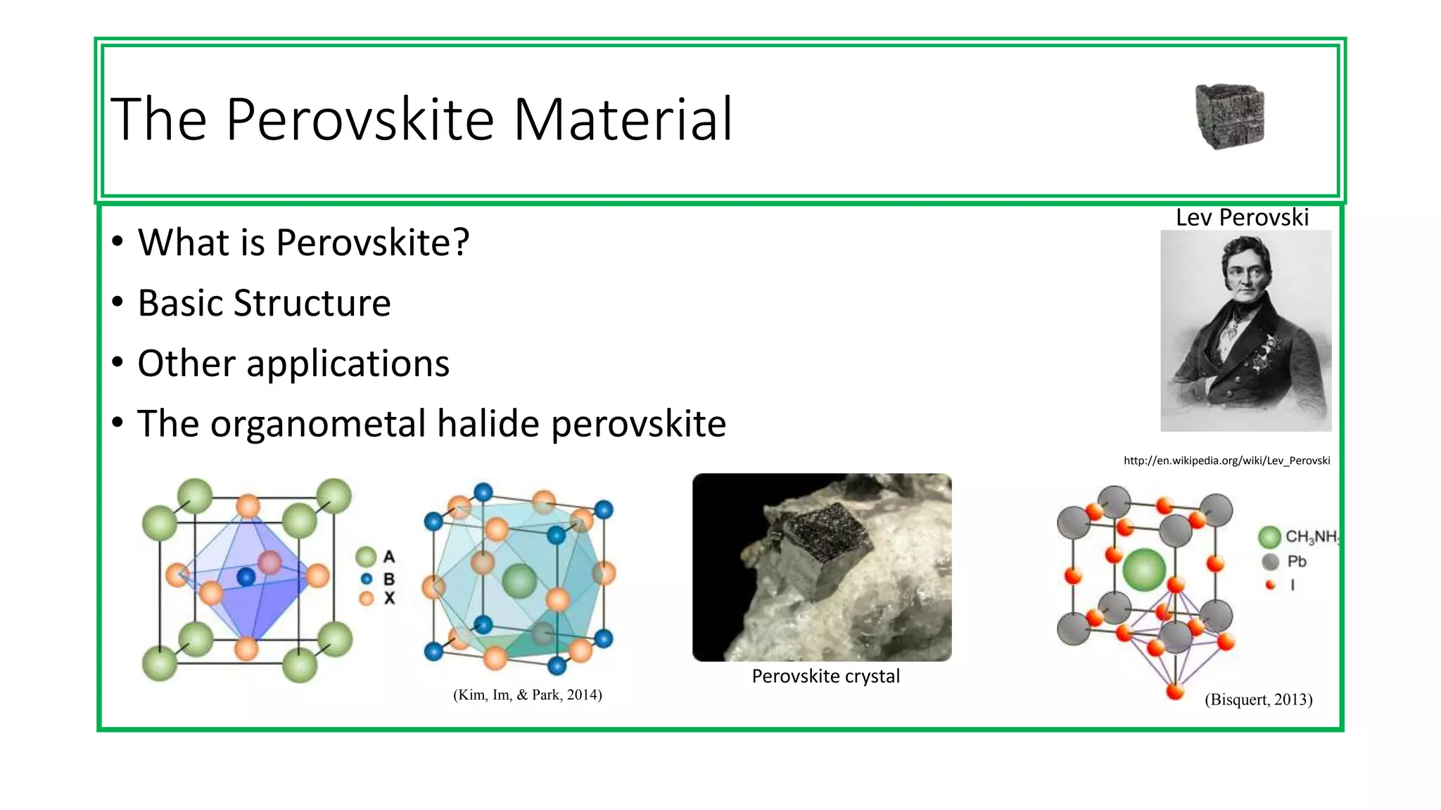 Perovskites-based Solar Cells: The challenge of material choice for p-i ...