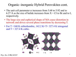 Perovskite solar cells | PPTX