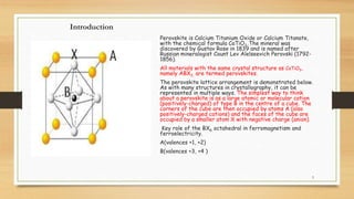 New Material:Perovskites presentation | PPTX