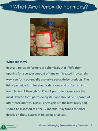 5 Steps to Managing Peroxide-Forming Chemical | PDF