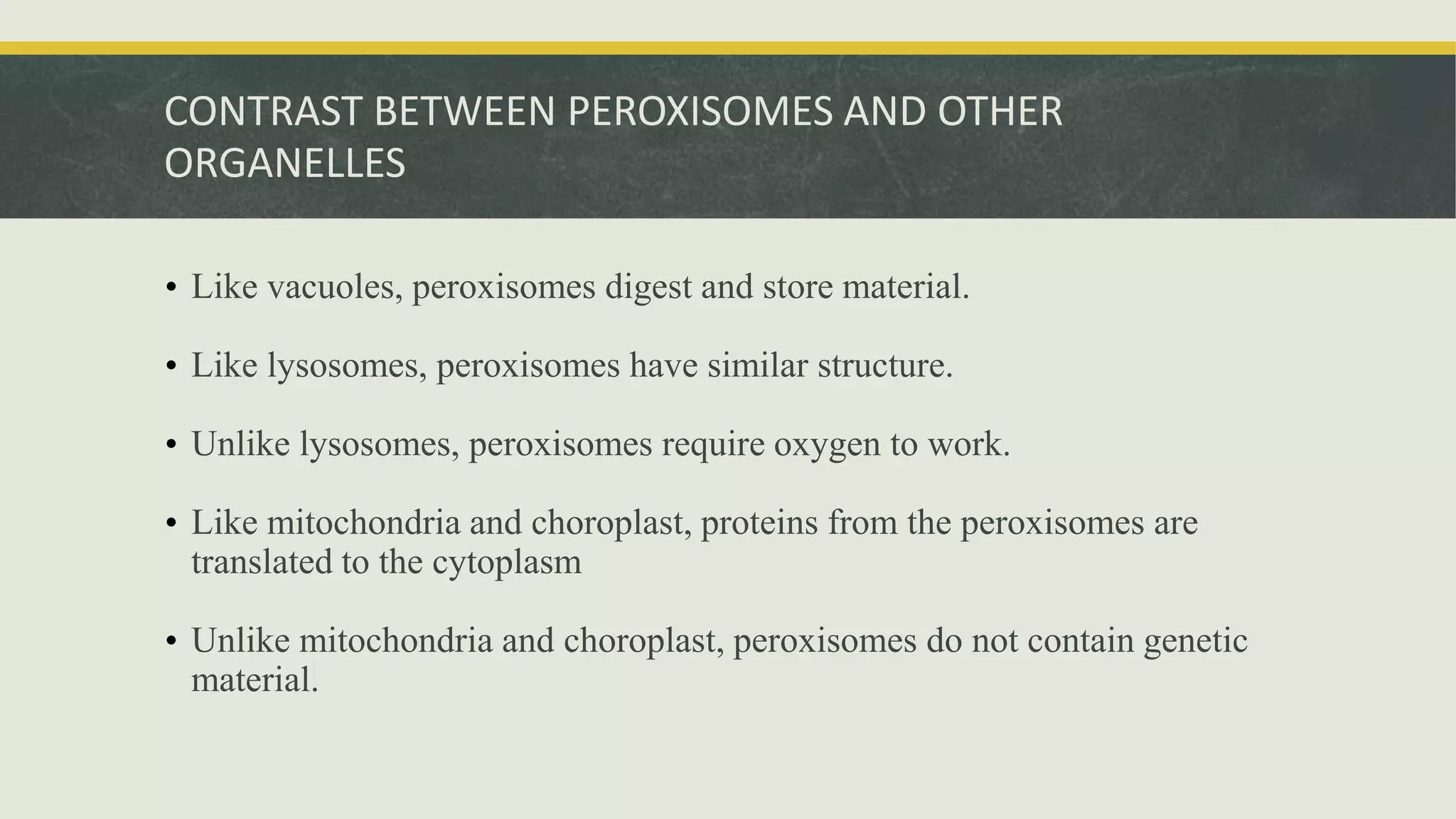 Peroxisomes ppt (introduction structure & function) | PPTX