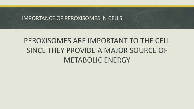 Peroxisomes ppt (introduction structure & function) | PPTX | Chemistry ...