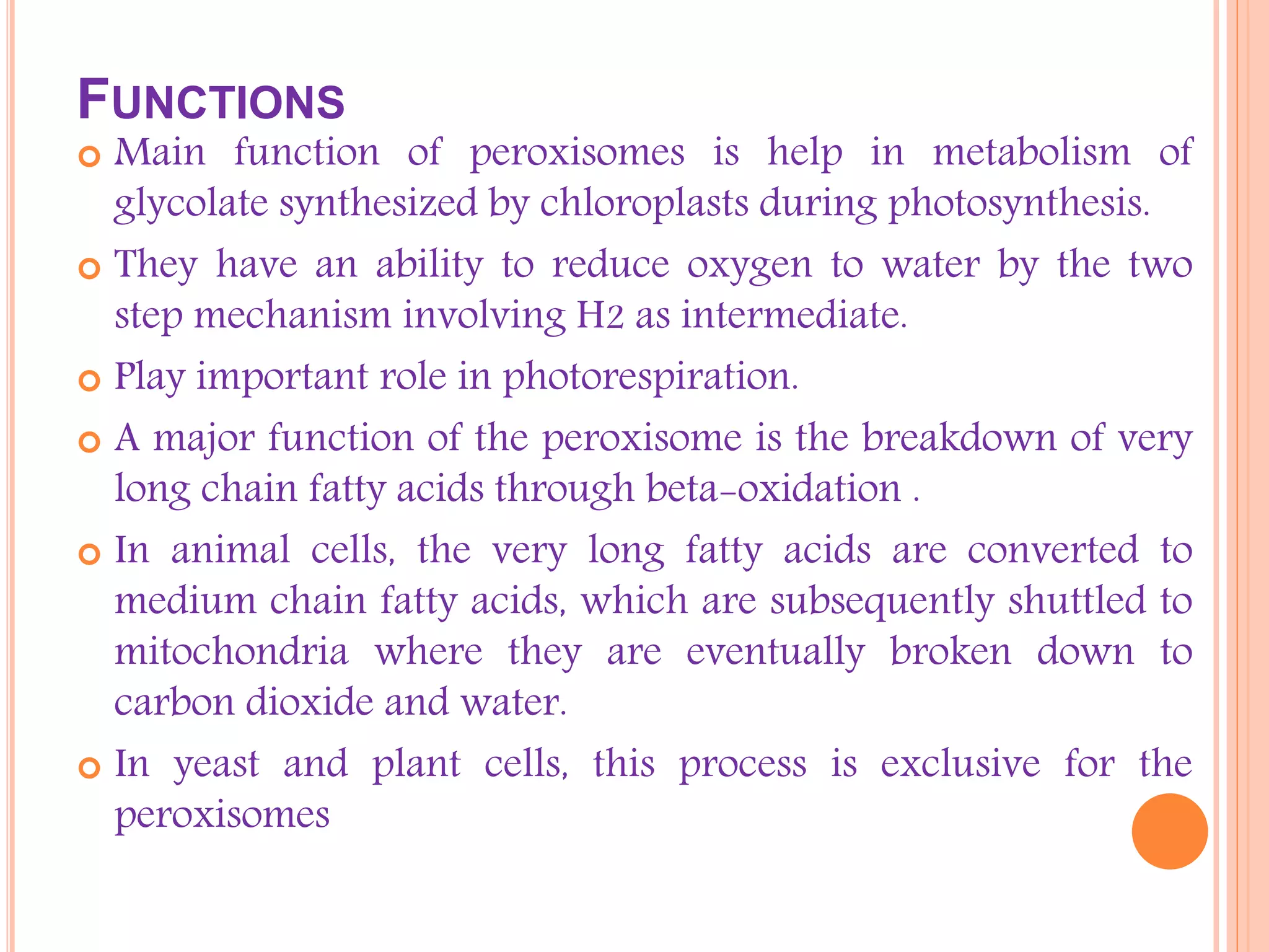 Peroxisomes | PPTX