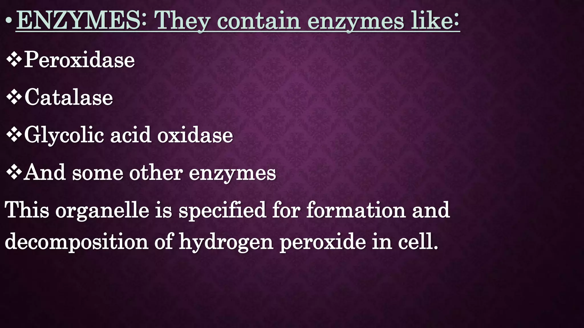 Peroxisomes, glyoxysomes, vacuole, cytoskeleton, | PPTX