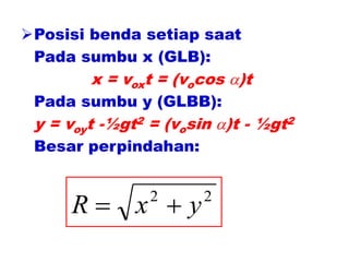 Perpaduan gerak glb & glbb | PPTX