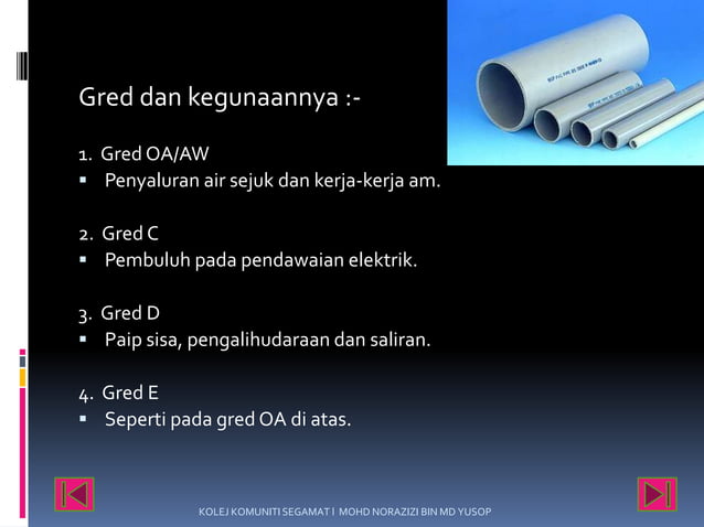 Perpaipan (laksanakan penyambungan paip dan injap) | PPTX