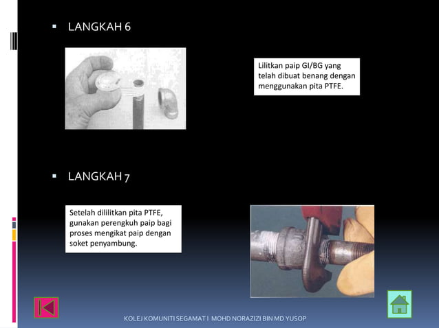 Perpaipan (laksanakan penyambungan paip dan injap) | PPTX