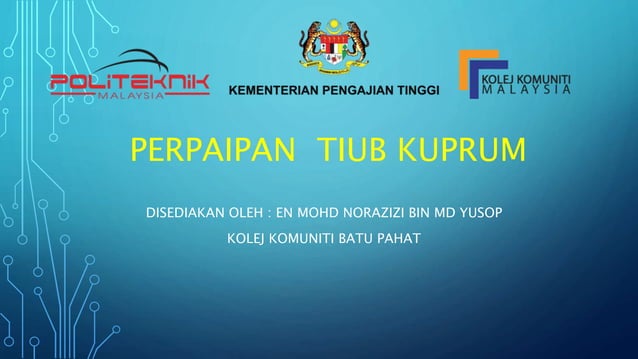 Perpaipan Tiub Kuprum | PPTX