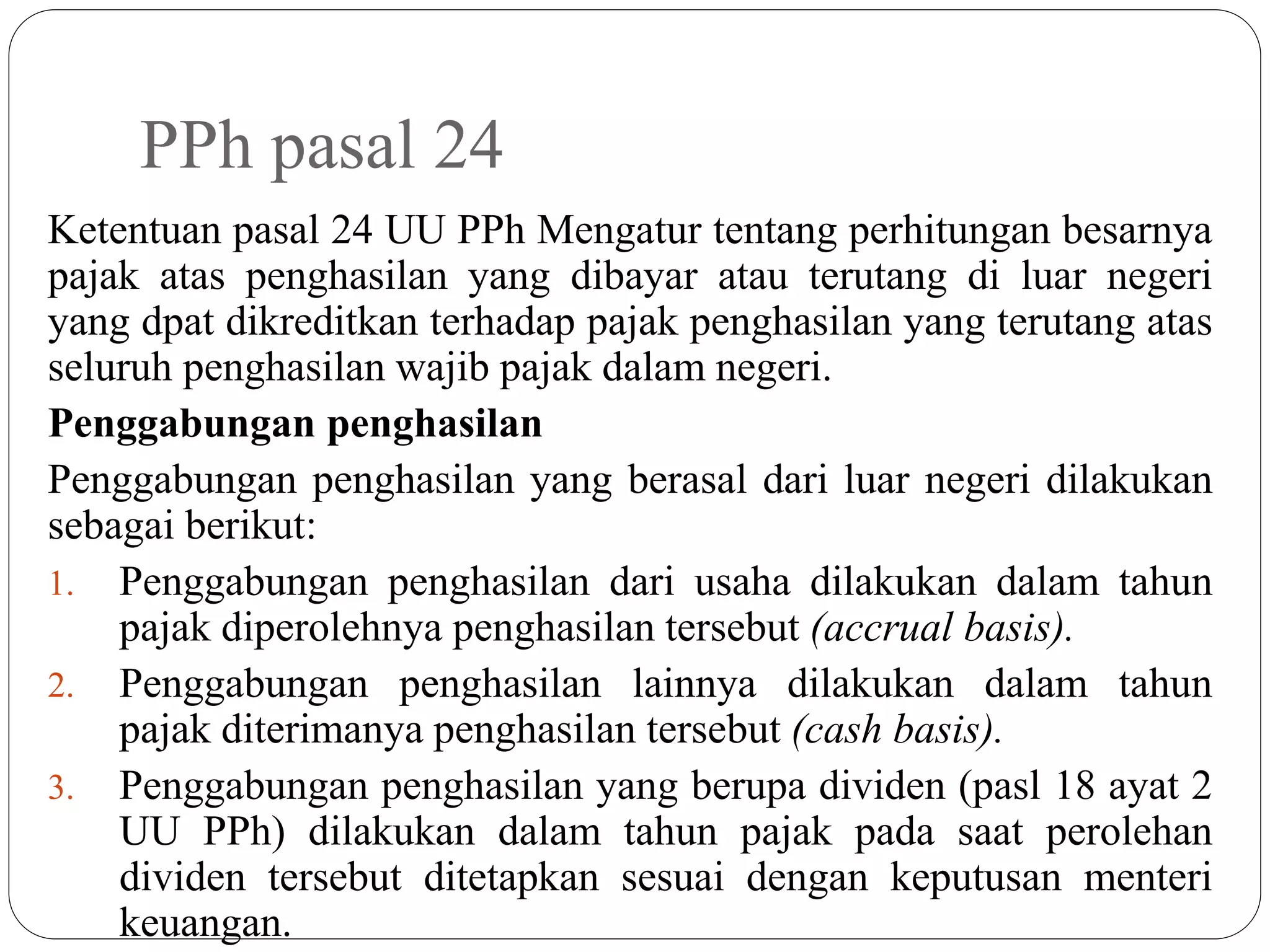 Perpajakan PPh Pasal 23 dan 24 | PPTX