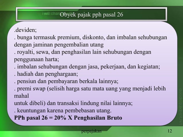 Perpajakan pph pasal 21 dan atau 26 | PPTX
