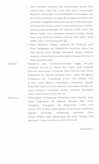 Perpanjangan PSBB ketujuh Jabar | PDF