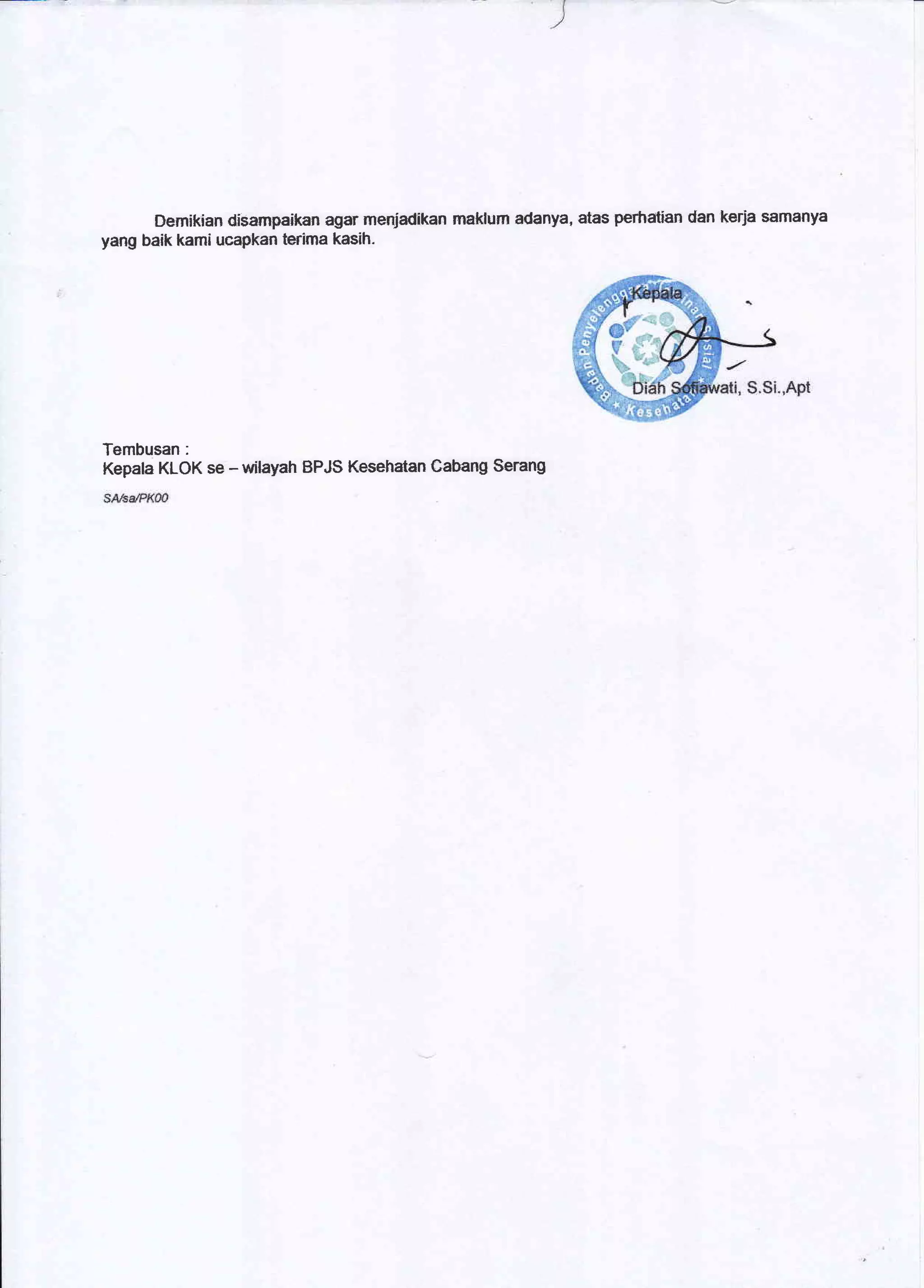 Perpanjangan pks fktp | PDF