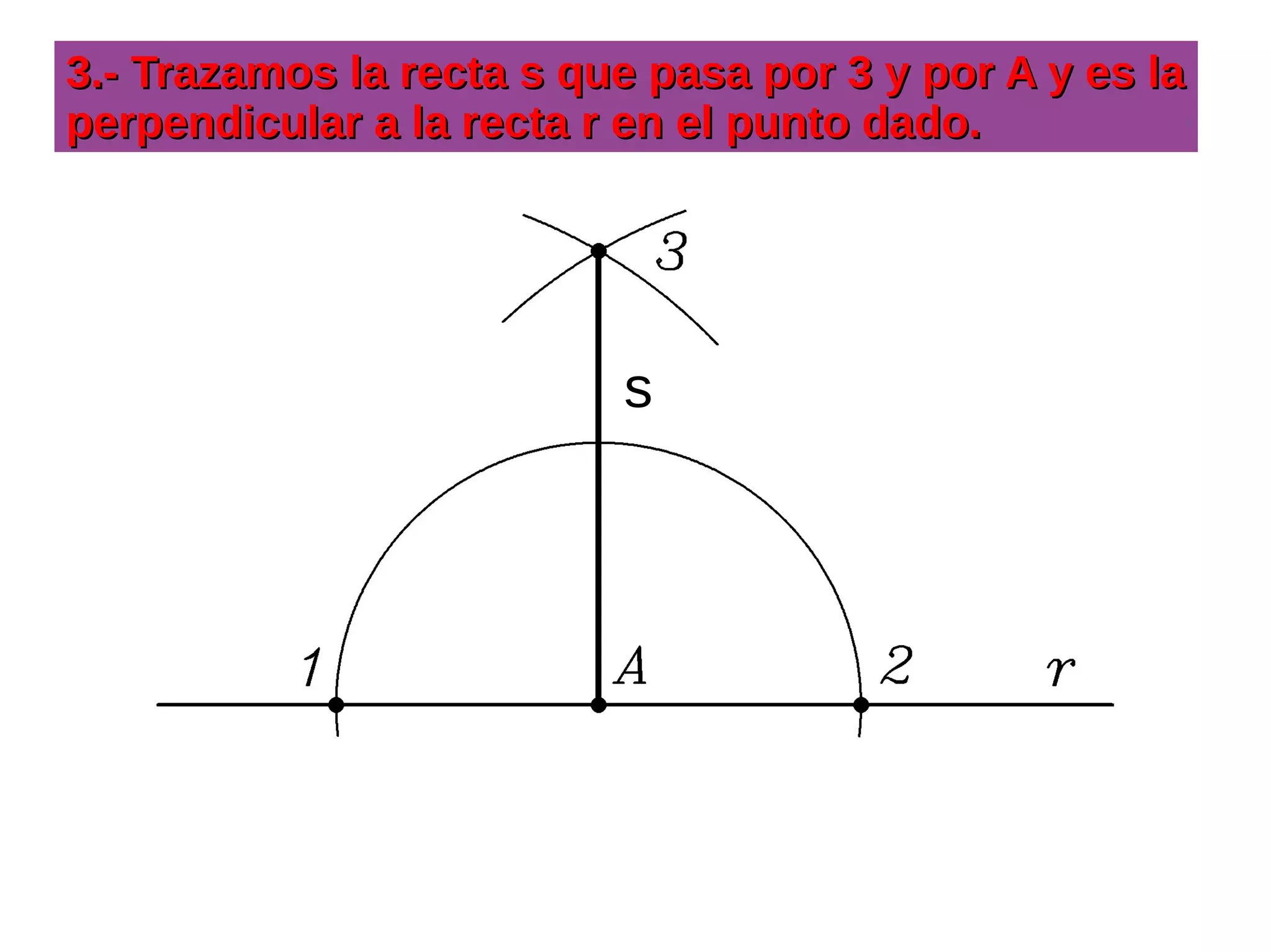 Perpendicular a una recta por un punto de la misma | ODP