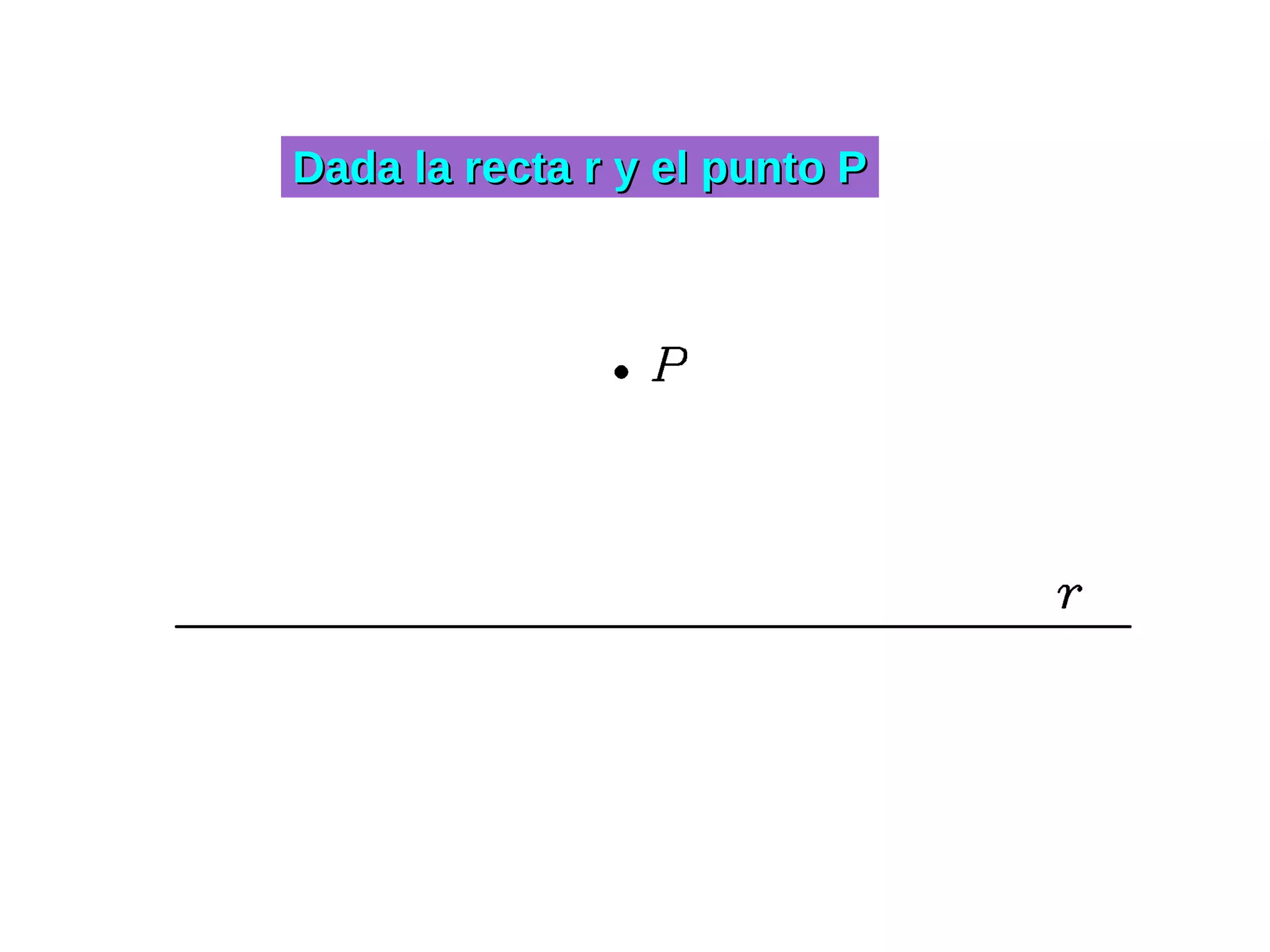 Perpendicular a una recta por un punto exterior | ODP