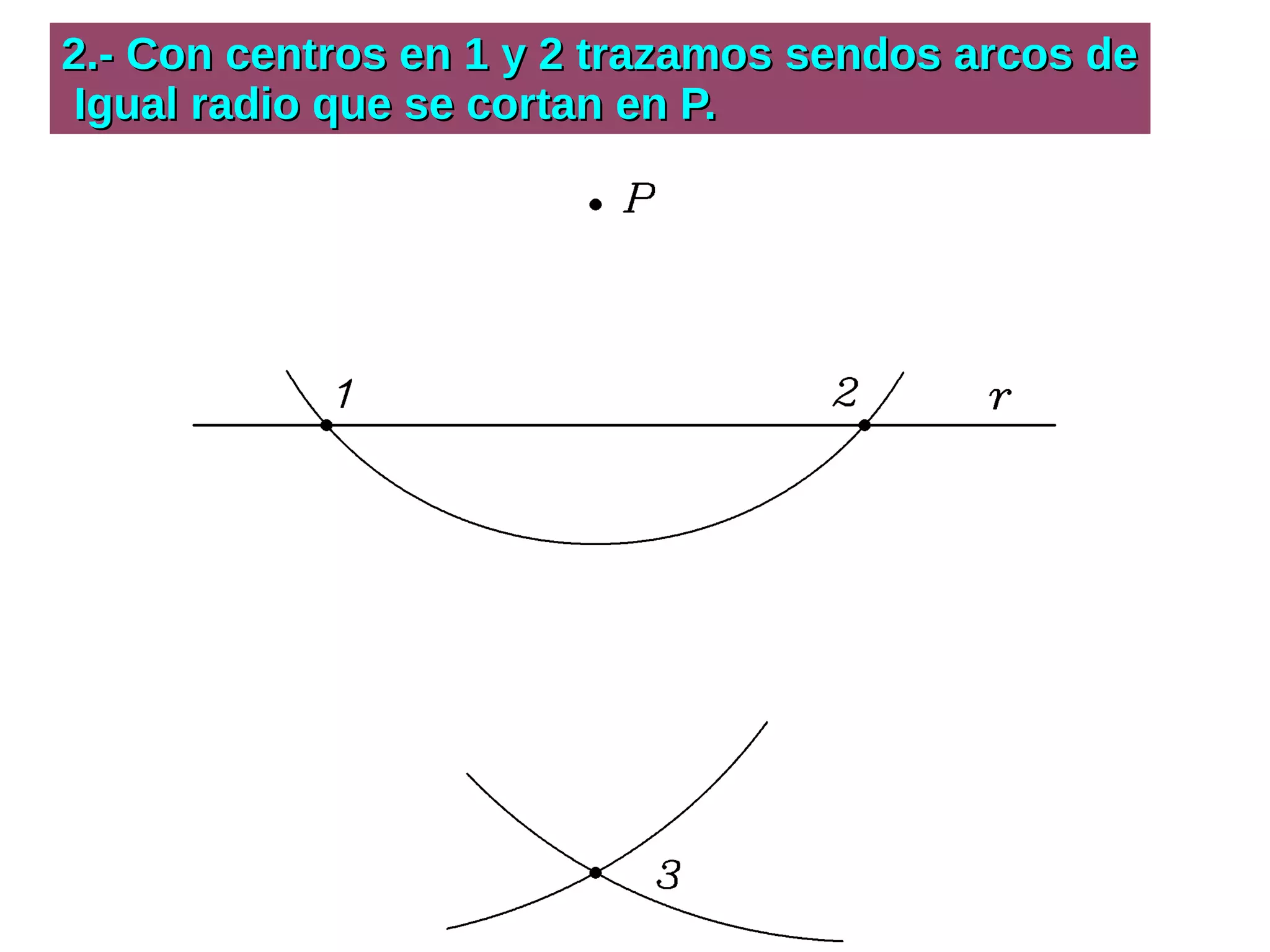 Perpendicular a una recta por un punto exterior | ODP