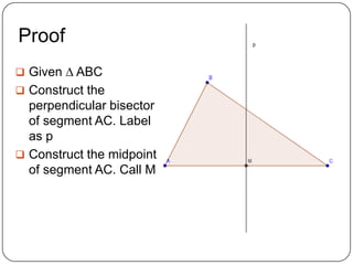 Concurrency Of Perpendicular Bisectors Of A Triangle
