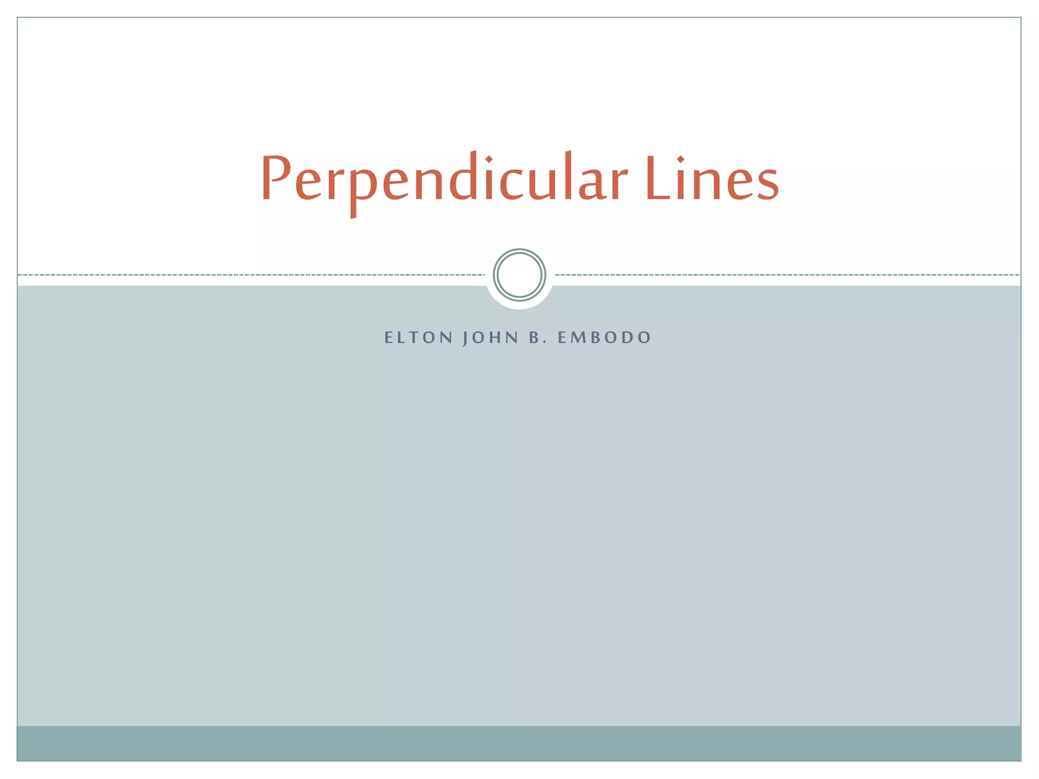 Perpendicular lines | PPTX
