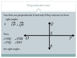 Perpendicular lines | PPT