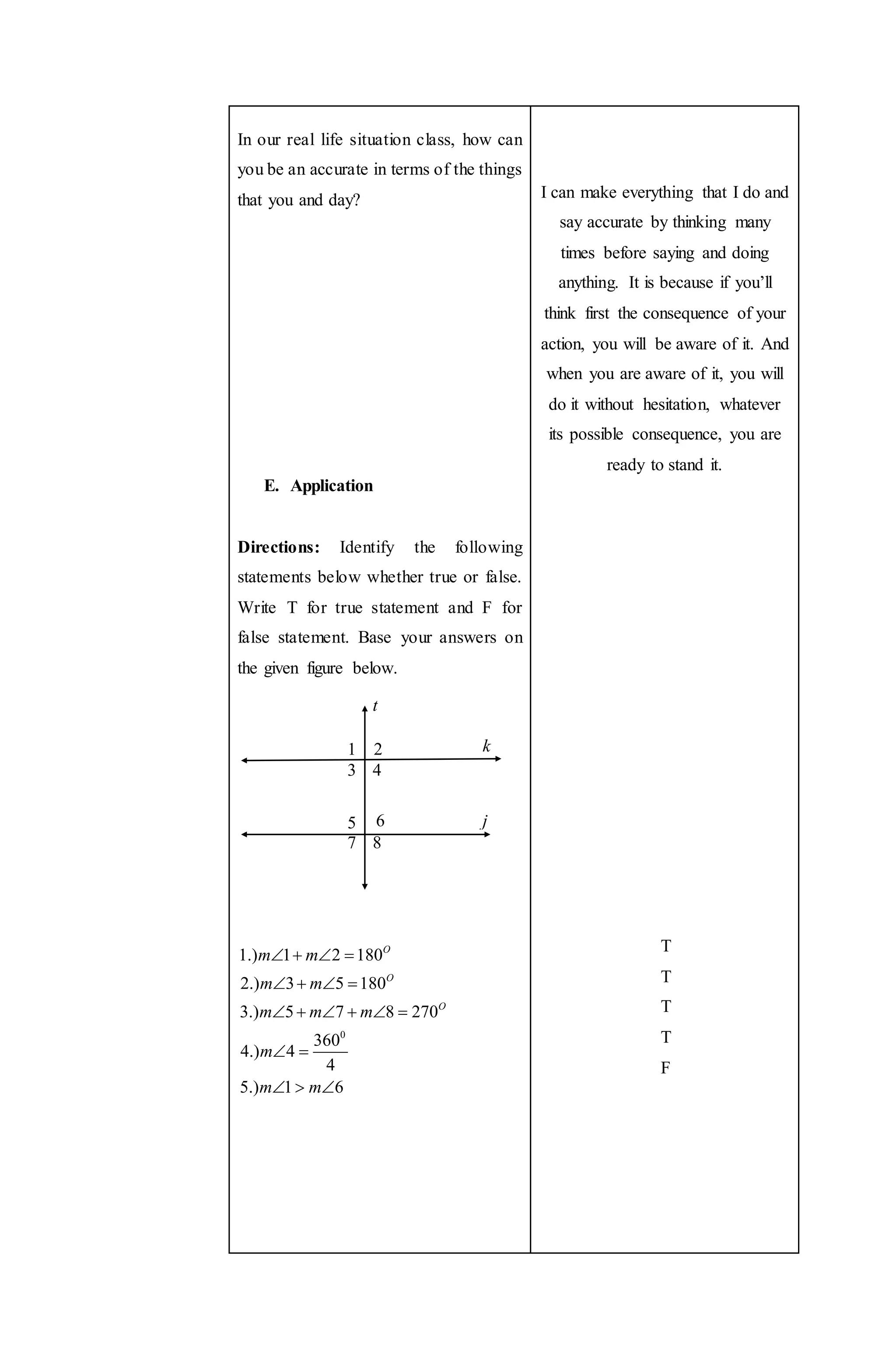 Perpendicular parallel lines theorem lesson plan using 5 as method | DOCX