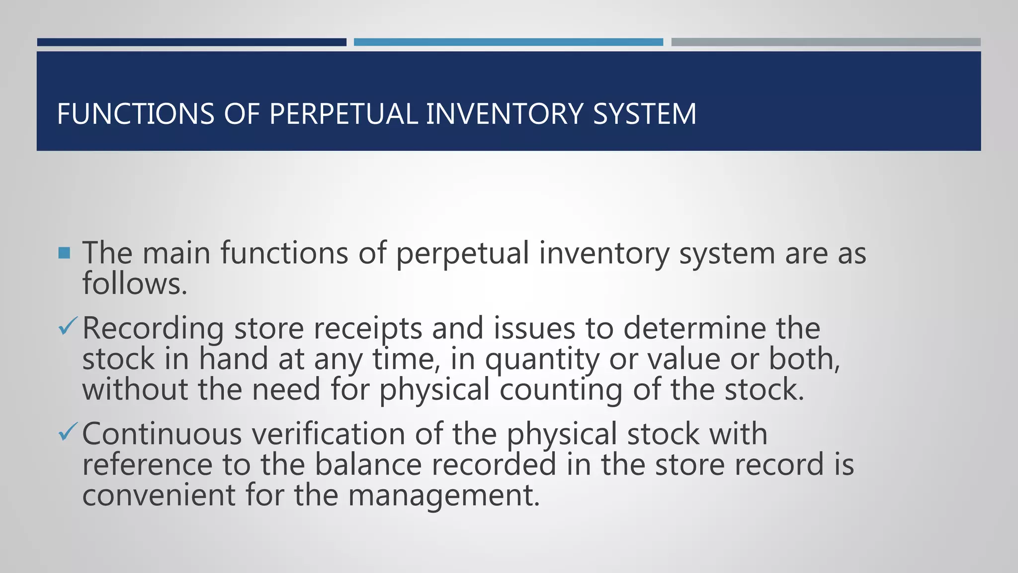 Perpetual inventory system | PPTX