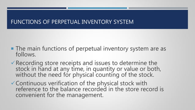 Perpetual inventory system | PPTX