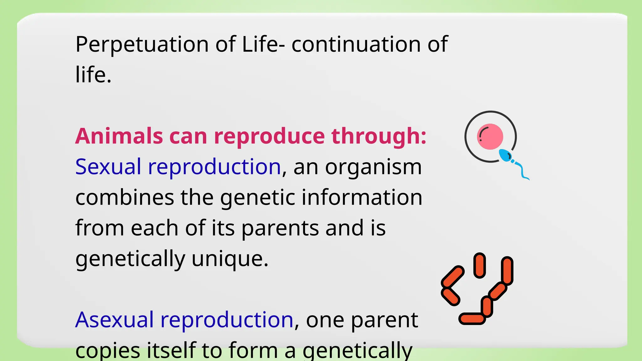 perpetuation of life or Continuation of life | PPTX