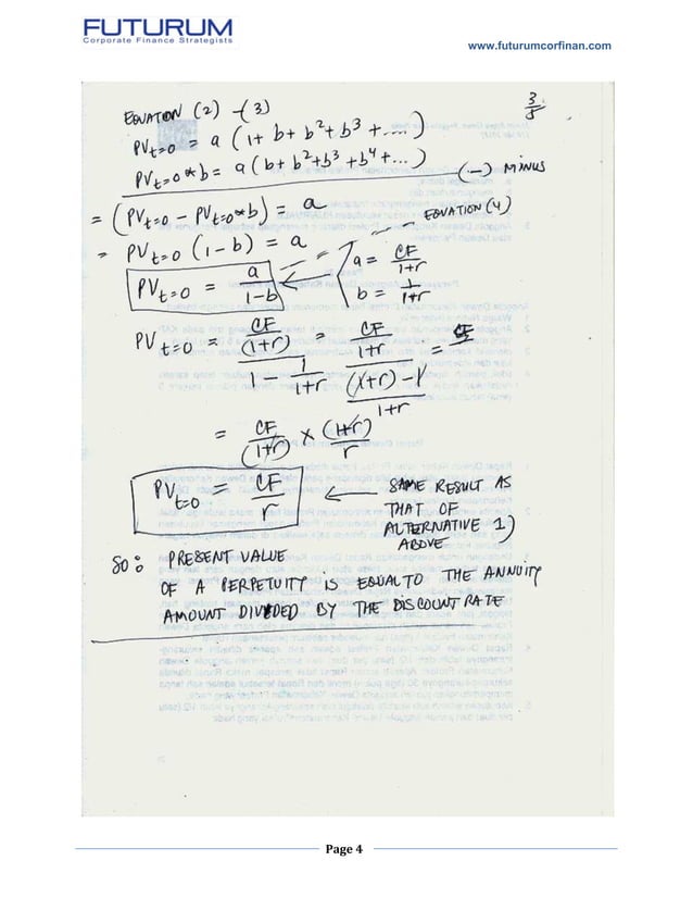 Perpetuity and growing pepetuity formula derivation | PDF | Physics ...