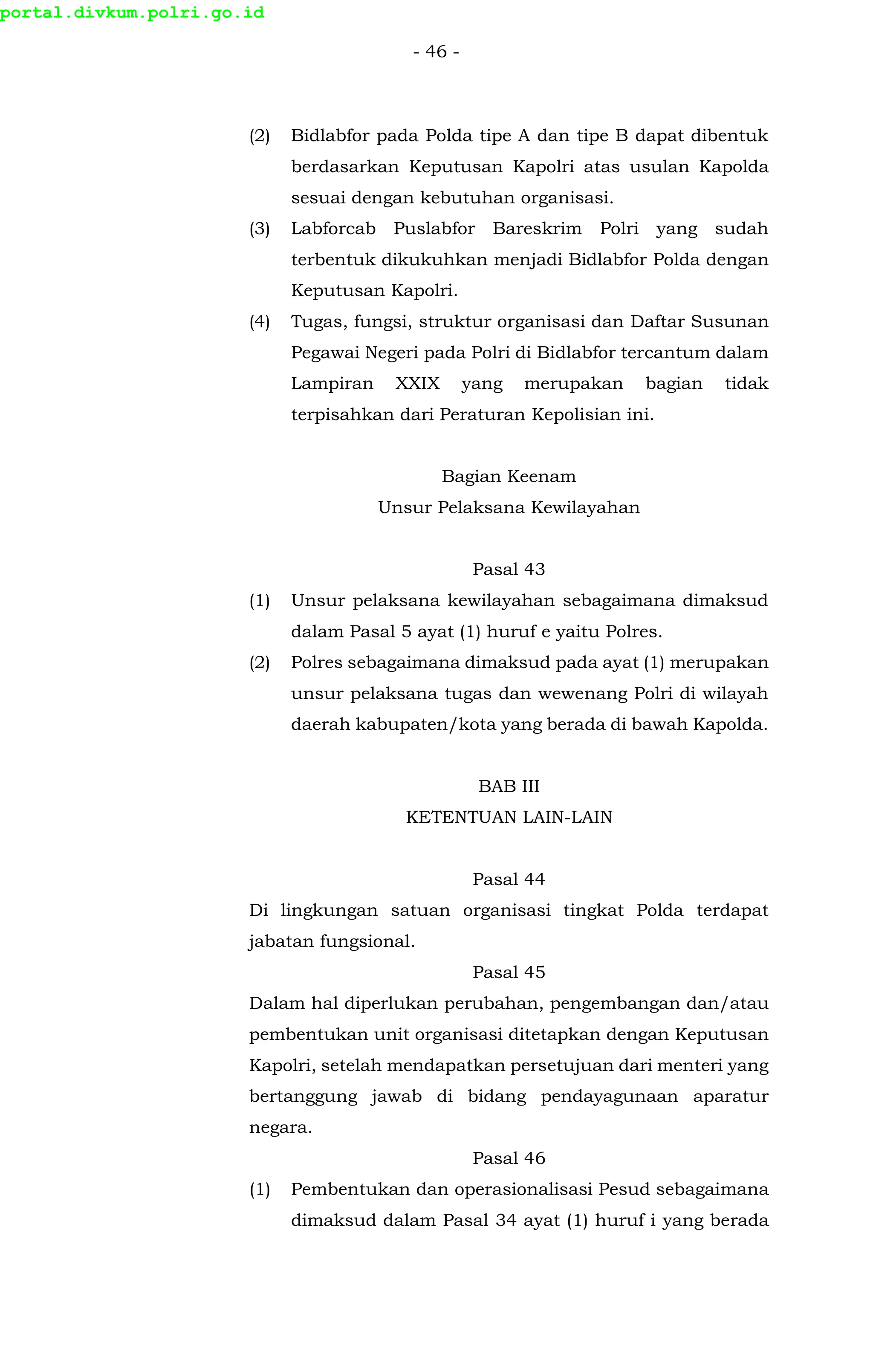 PERPOL NO 14 TH 2018 TTG REVISI PERKAP NO 22 TH 2010 .pdf
