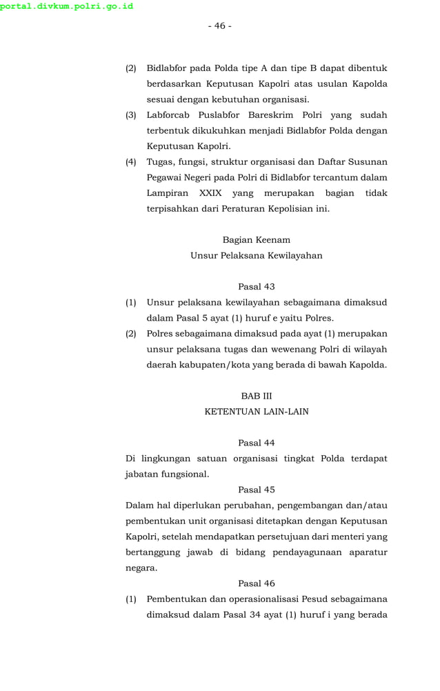 PERPOL NO 14 TH 2018 TTG REVISI PERKAP NO 22 TH 2010 .pdf