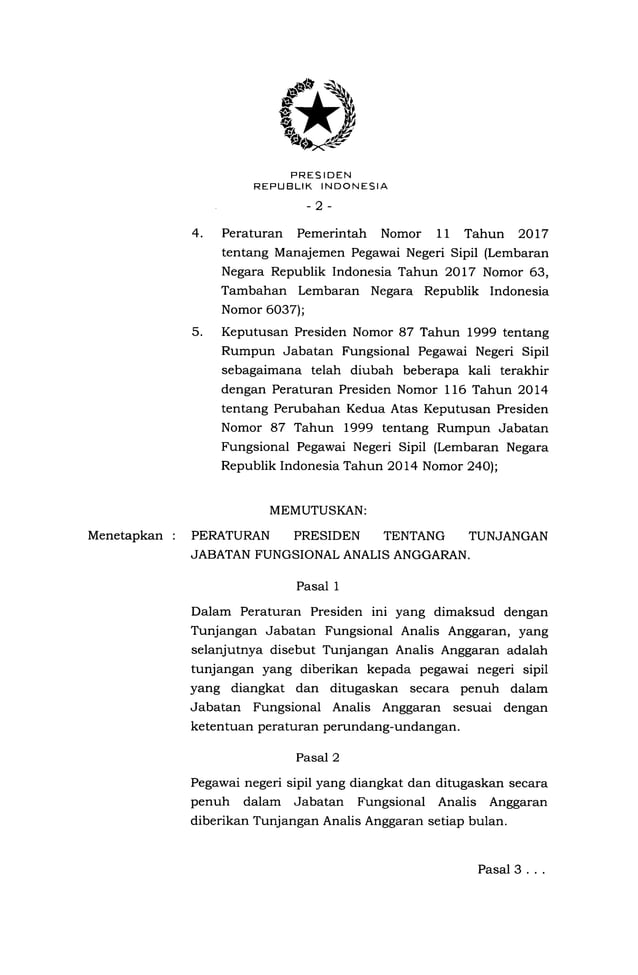 Perpres nomor 3 tahun 2019 | PDF