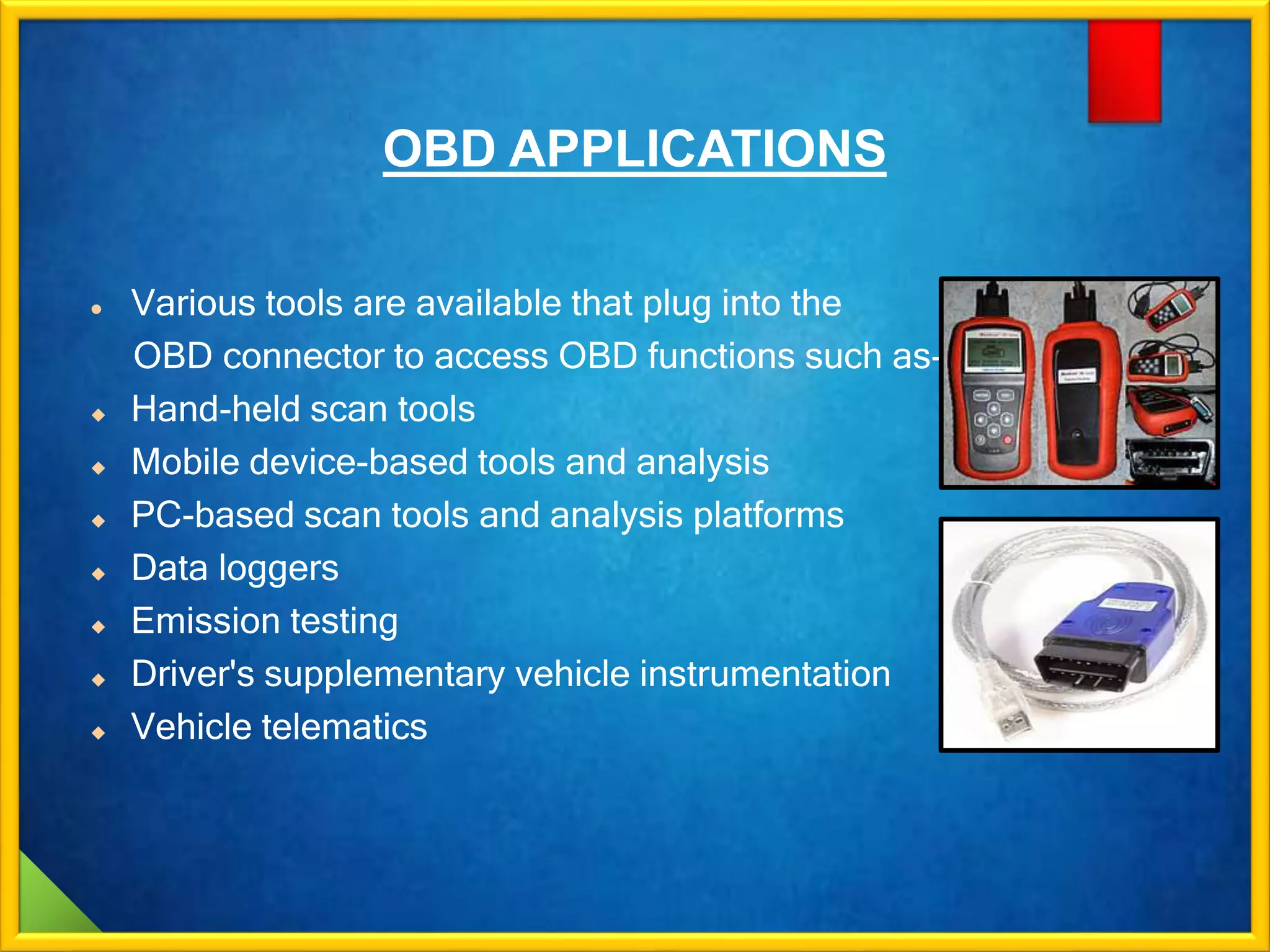 OBD (On Board Diagnostics) | PPT | Operating Systems | Computer ...