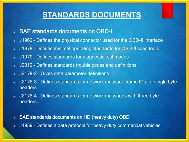 OBD (On Board Diagnostics) | PPT | Operating Systems | Computer ...